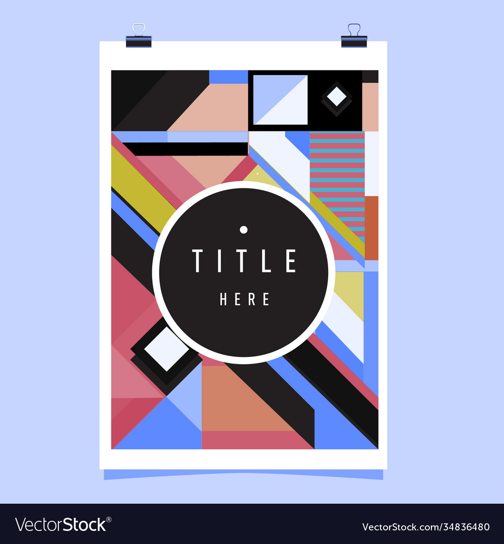 Abstract Colorful Geometric Pattern Background Vector Image
