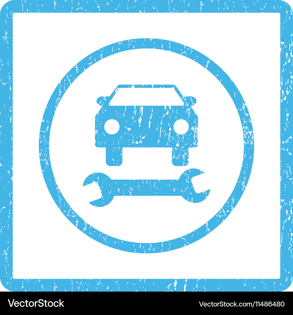 Car repair icon rubber stamp Royalty Free Vector Image