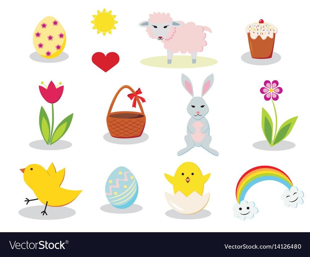 Easter elements Royalty Free Vector Image - VectorStock