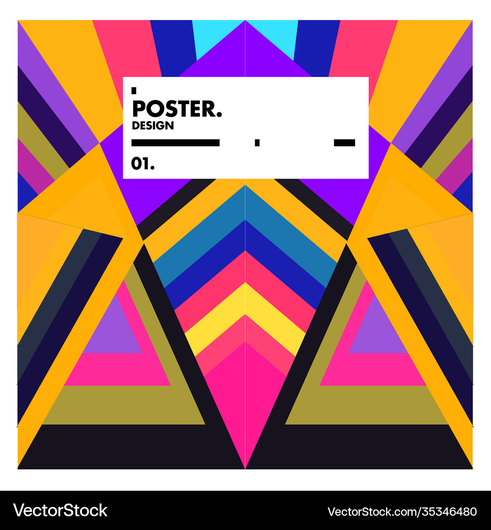 Geometric colorful pattern for poster and banner Vector Image