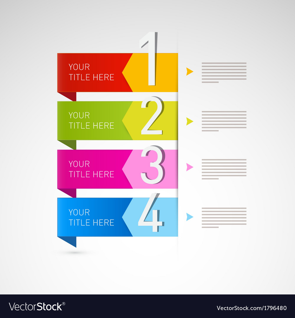 Progress steps for tutorial infographics Vector Image