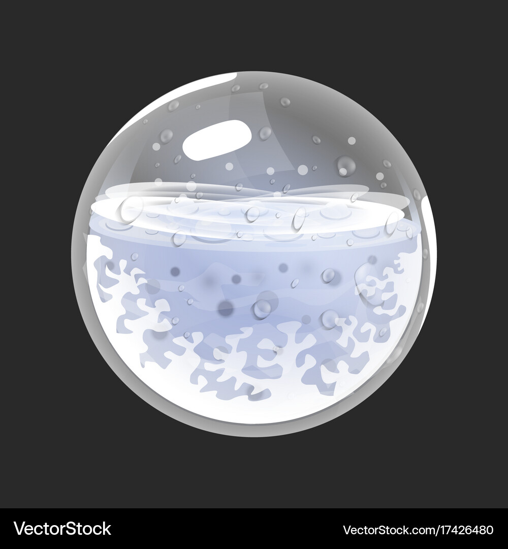 Sphere of cold game icon of magic orb interface Vector Image