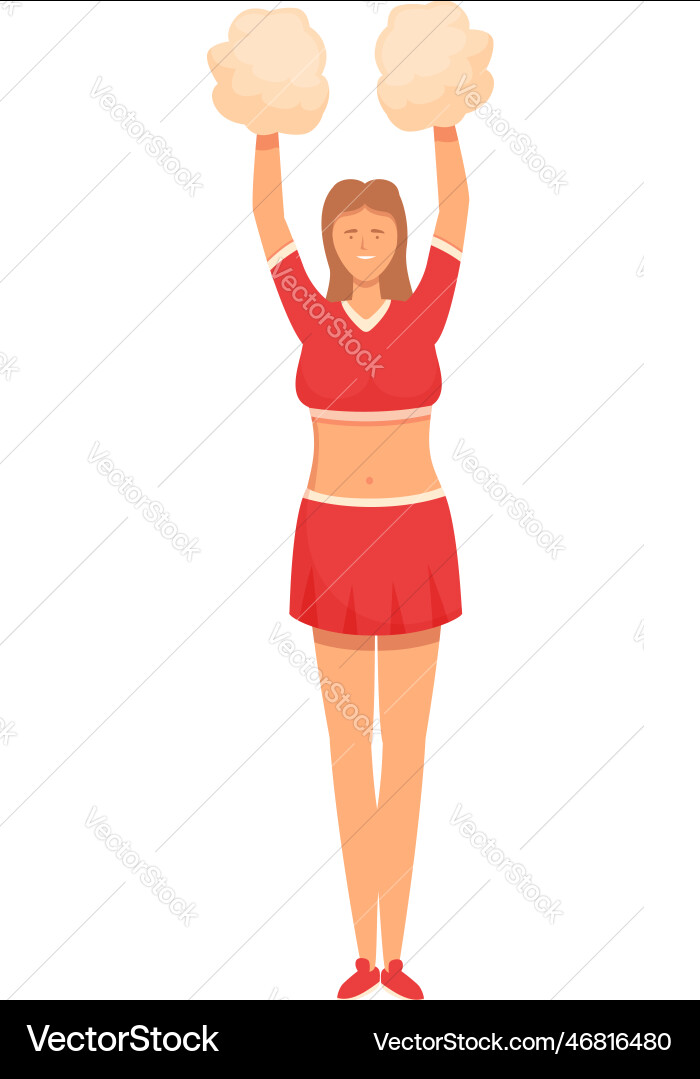 Start dance cheerleader icon cartoon cheer Vector Image