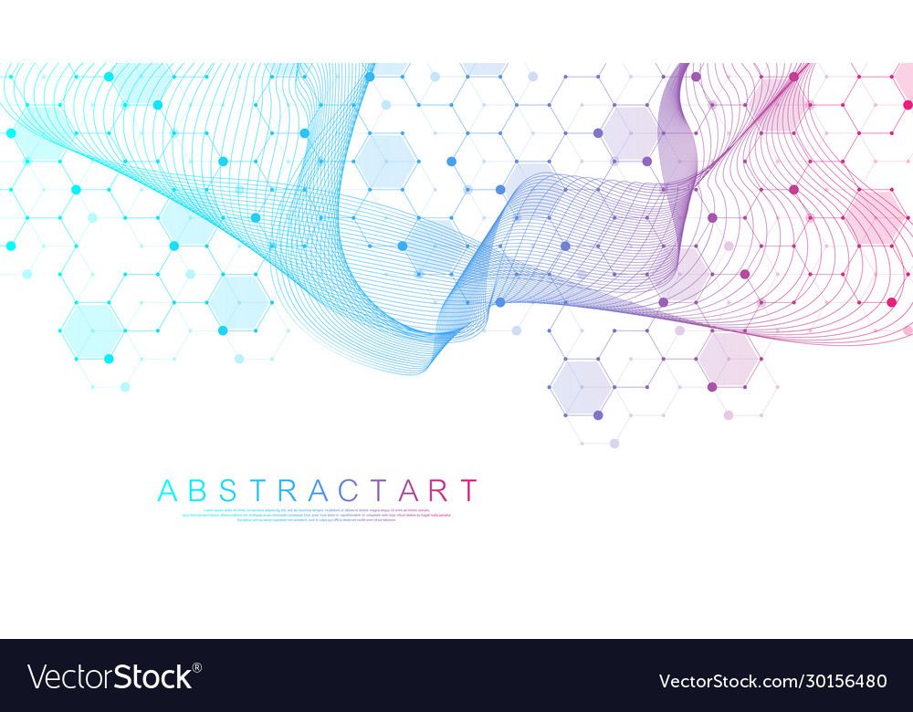 Technology Abstract Lines And Dots Connect Vector Image