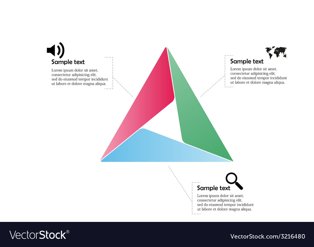 Triangle infographic Royalty Free Vector Image