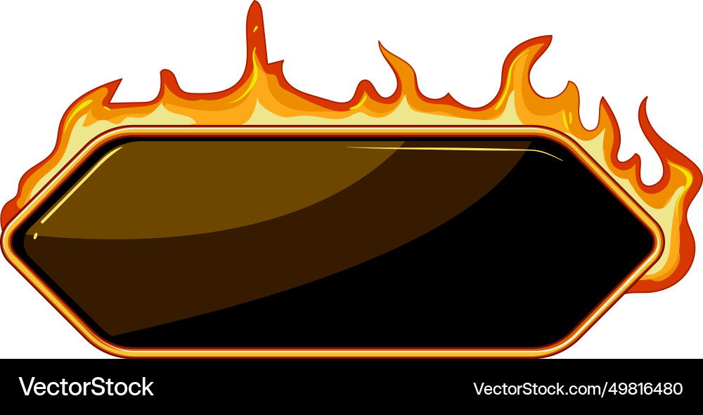 Ui fire game button cartoon Royalty Free Vector Image