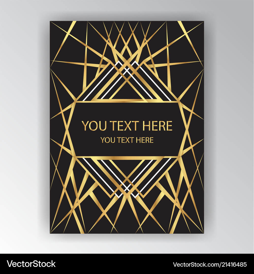 Art deco page template Royalty Free Vector Image