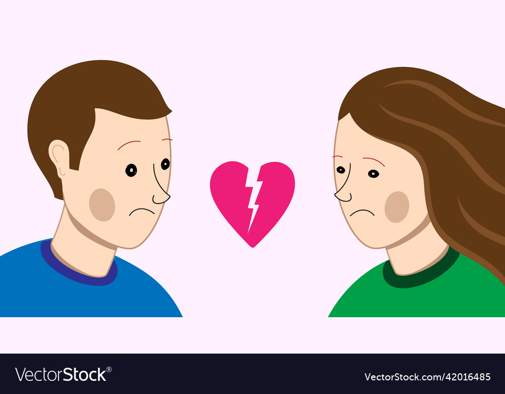 Broken relations concept Royalty Free Vector Image