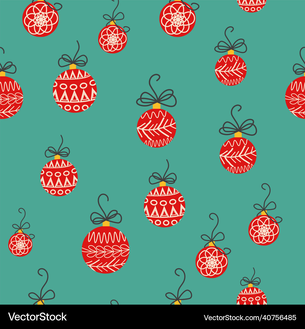 Hand Drawn Seamless Pattern With Cute Royalty Free Vector