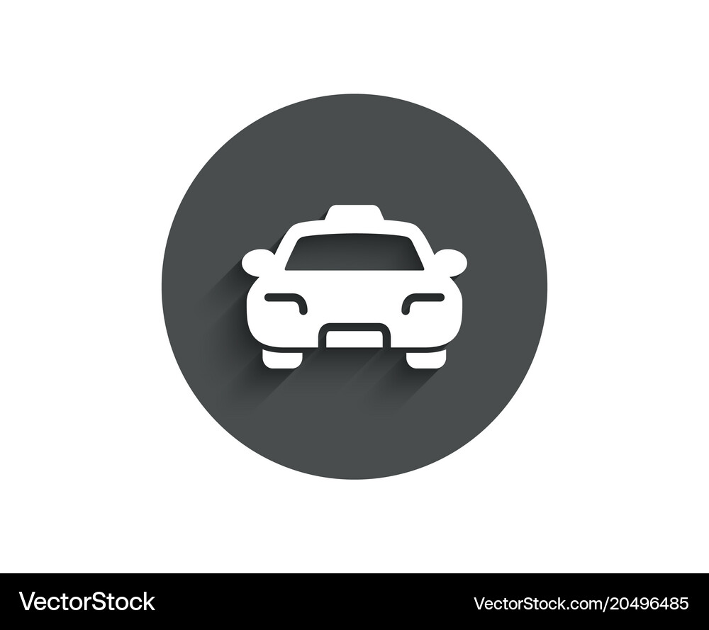 Taxi simple icon client transportation sign Vector Image