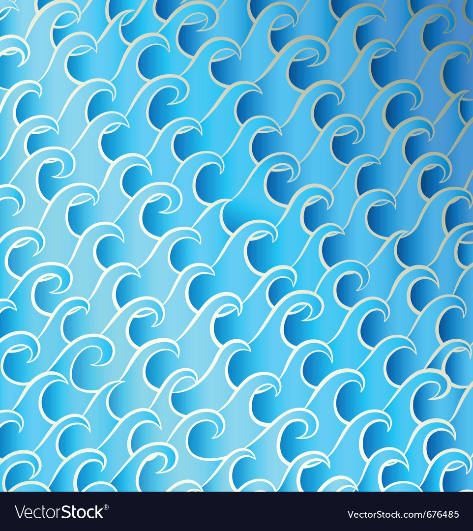 Wavy turquoise pattern Royalty Free Vector Image