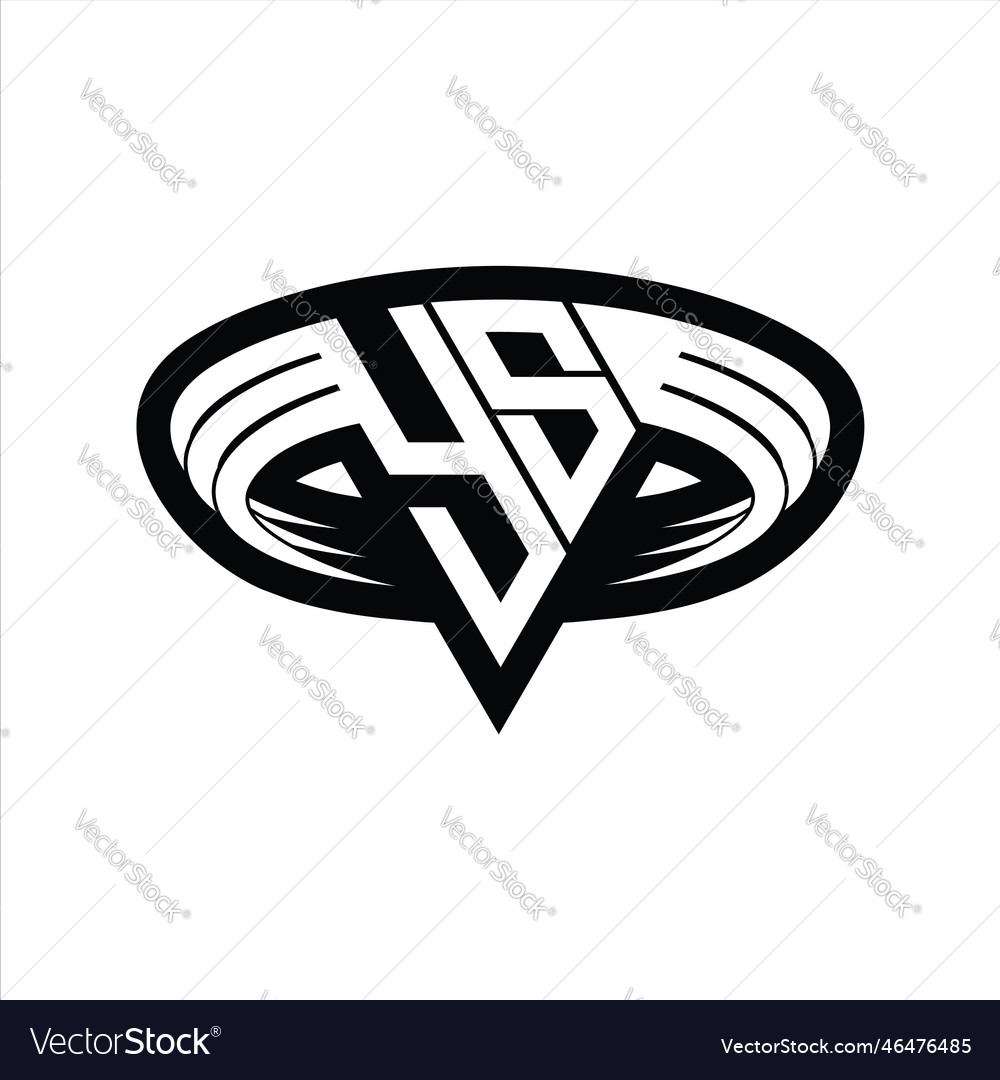 Ys logo monogram with triangle shape slice Vector Image