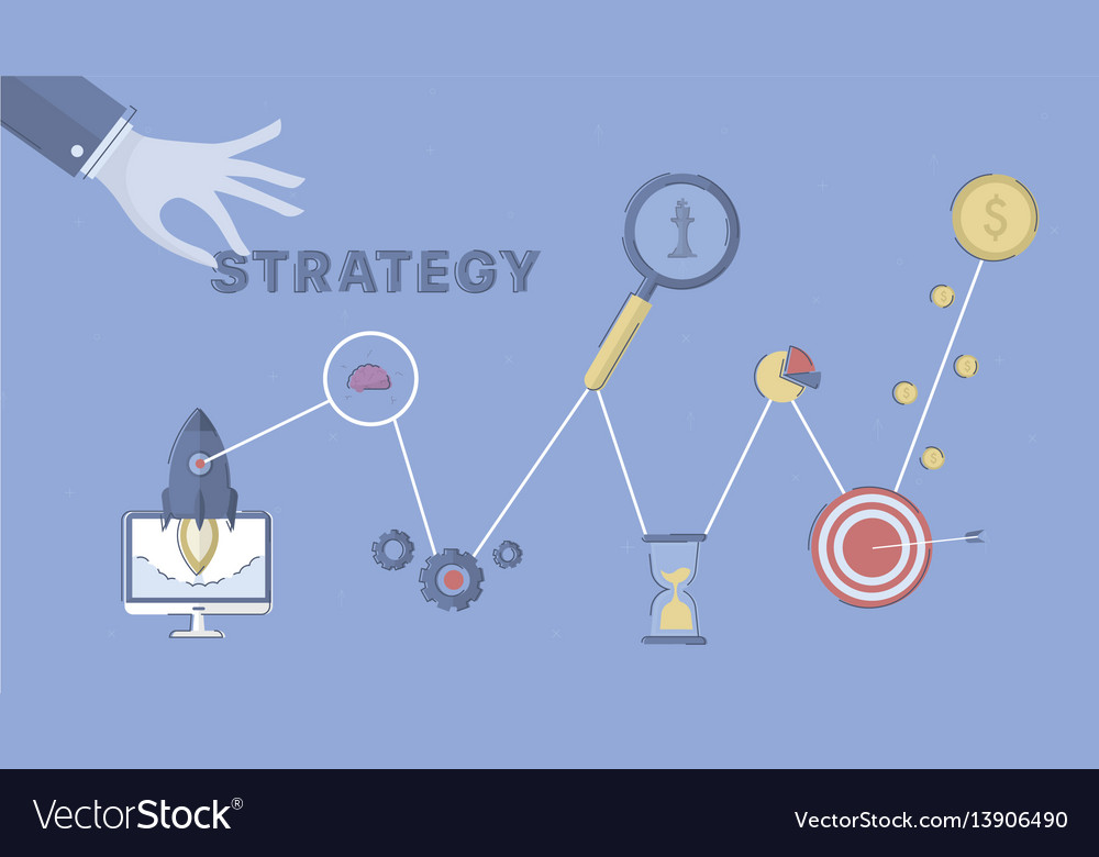 Business and marketing strategy Royalty Free Vector Image