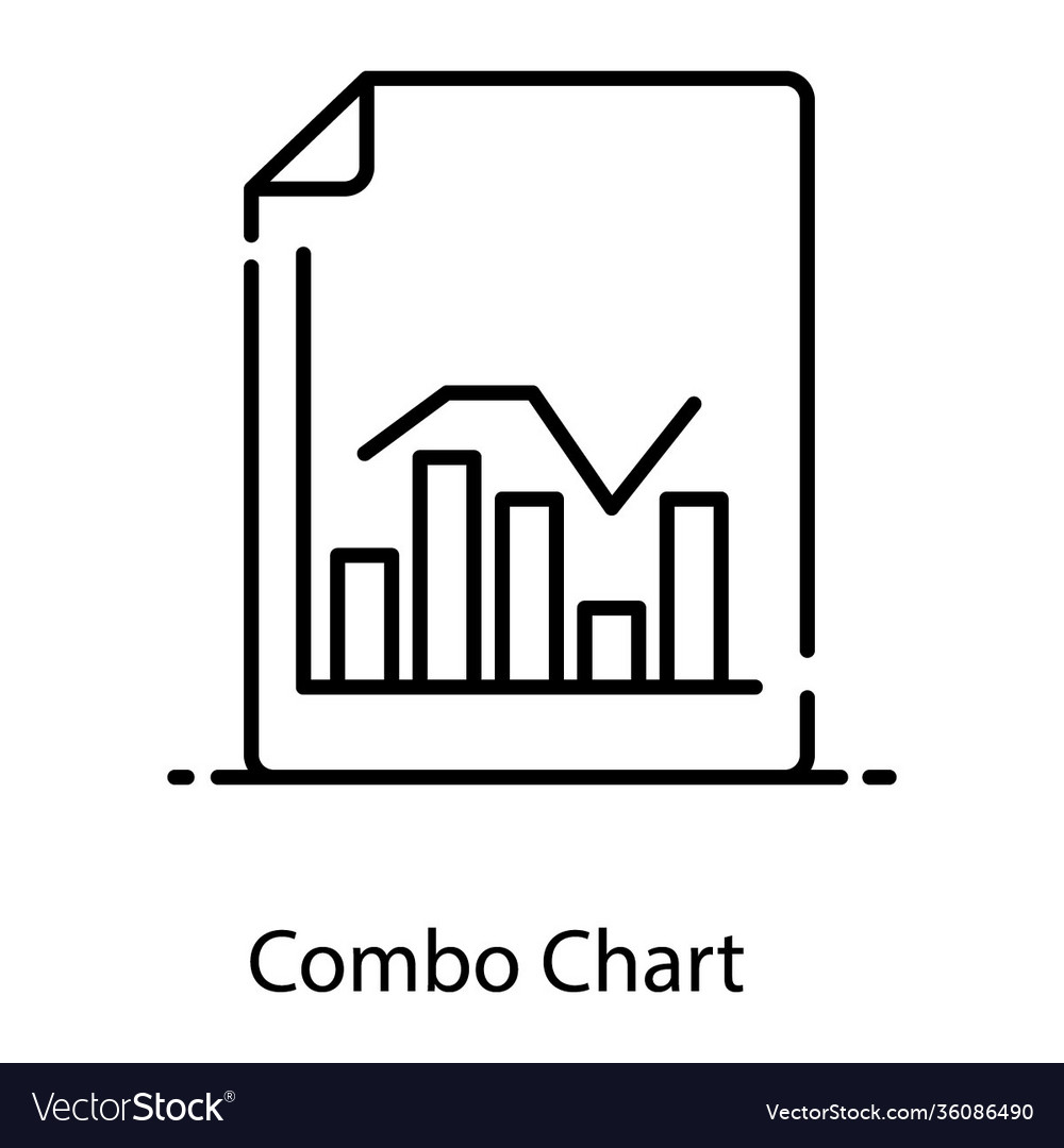 Combo chart Royalty Free Vector Image - VectorStock