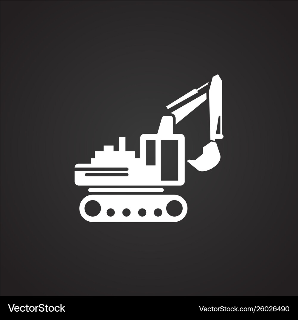Heavy vehicle related icon on background Vector Image