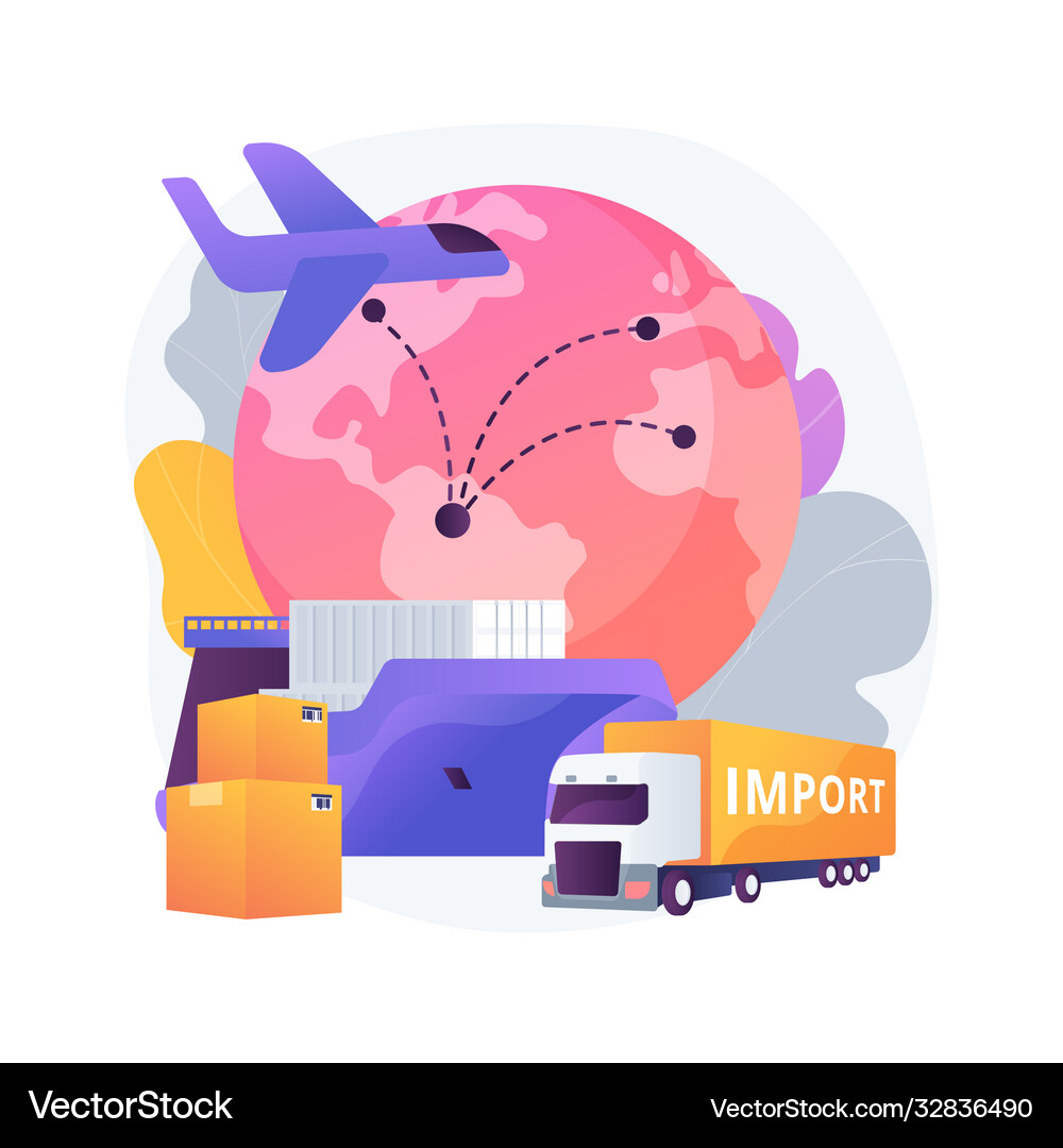 Import goods and services abstract concept Vector Image