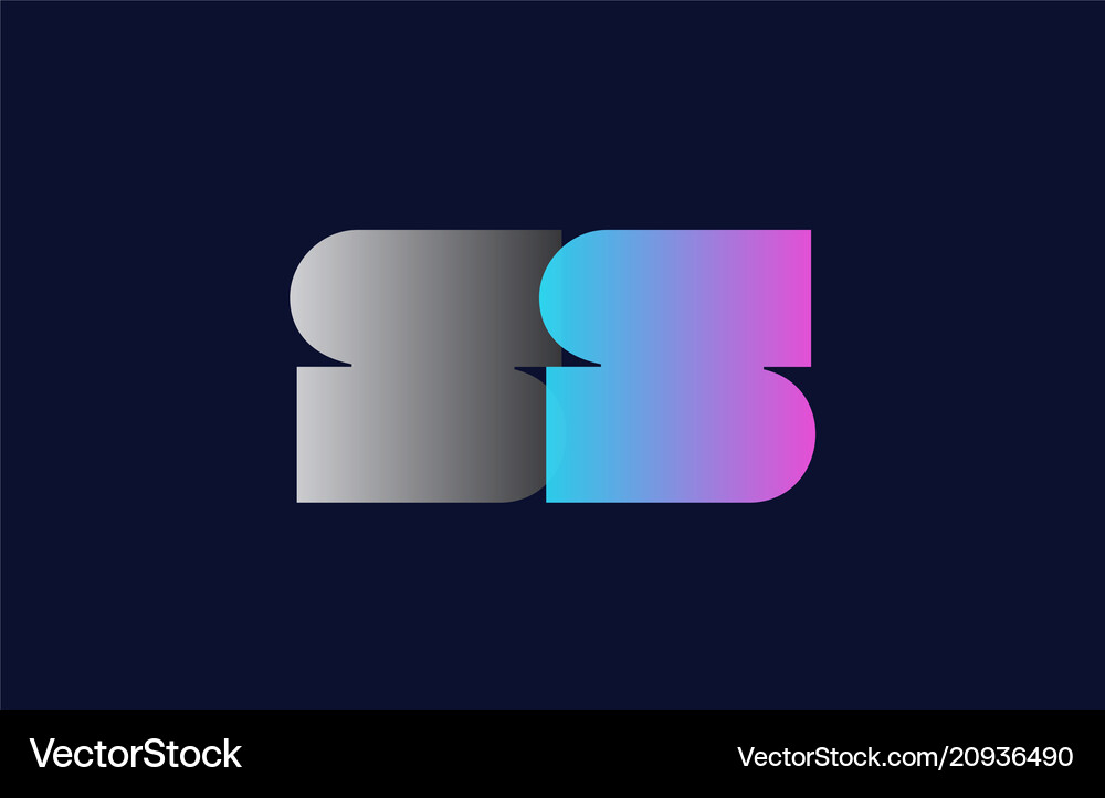 Initial alphabet letter ss s logo company icon Vector Image