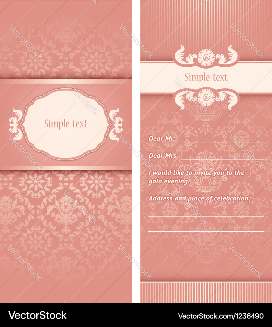 Invitation template Royalty Free Vector Image - VectorStock