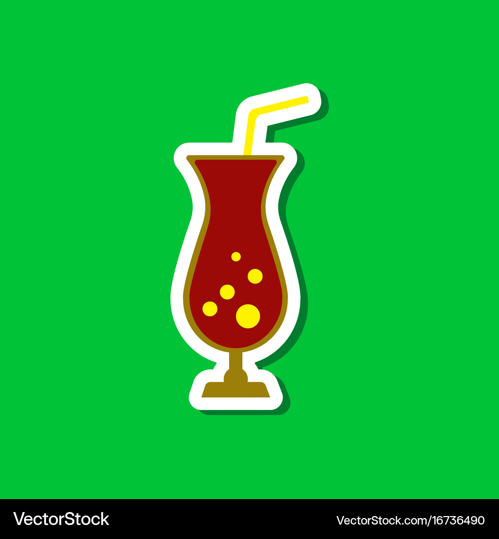 Paper sticker on stylish background glass Vector Image
