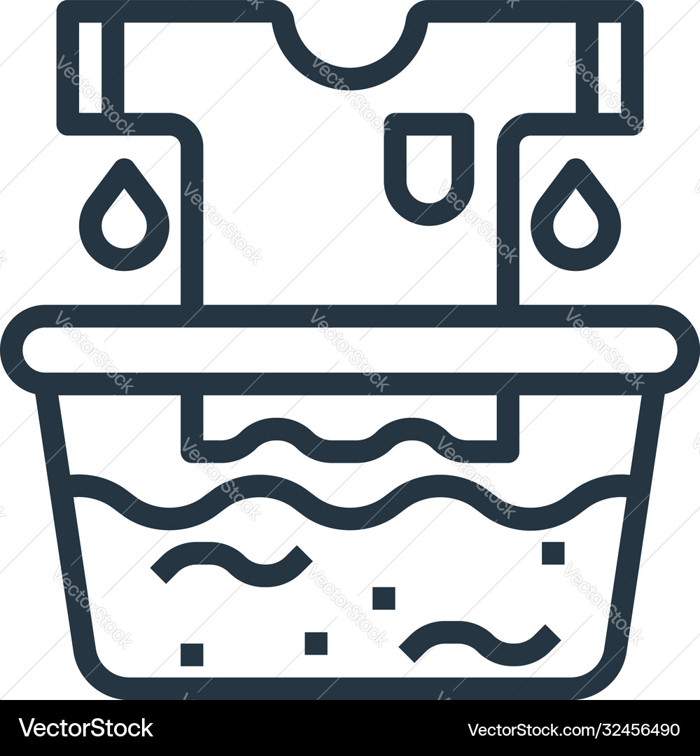 Rinse icon isolated on white background outline Vector Image