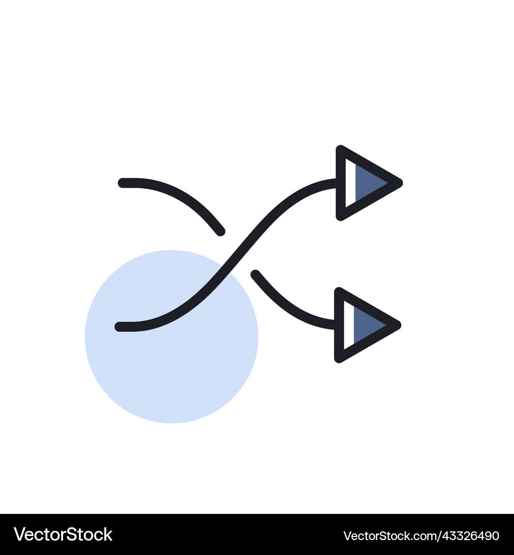 Shuffle icon crossed arrows random music order Vector Image