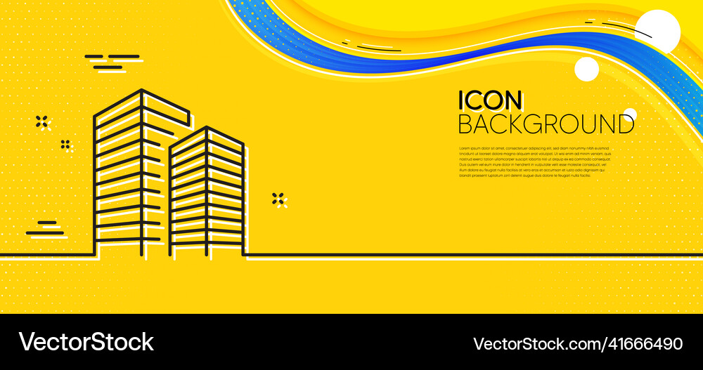 Skyscraper buildings line icon city architecture Vector Image