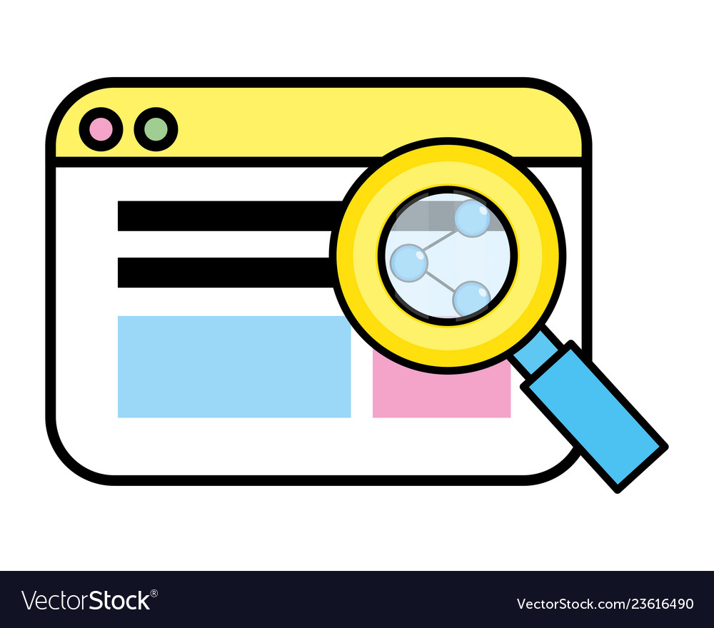 Technology computing window cartoon Royalty Free Vector