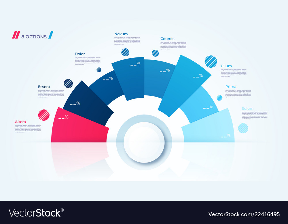 Circle chart design template for creating Vector Image