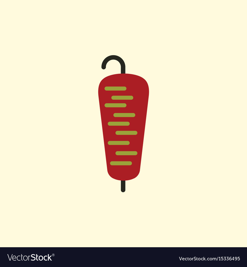 Doner kebab on pole Royalty Free Vector Image - VectorStock