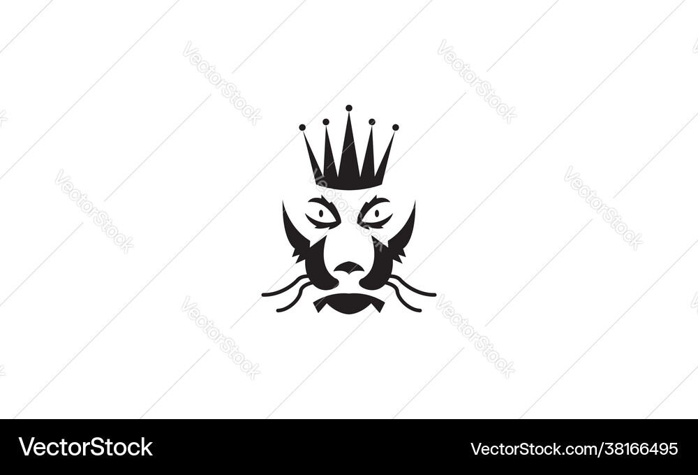 Dragon face with crown logo icon design Royalty Free Vector