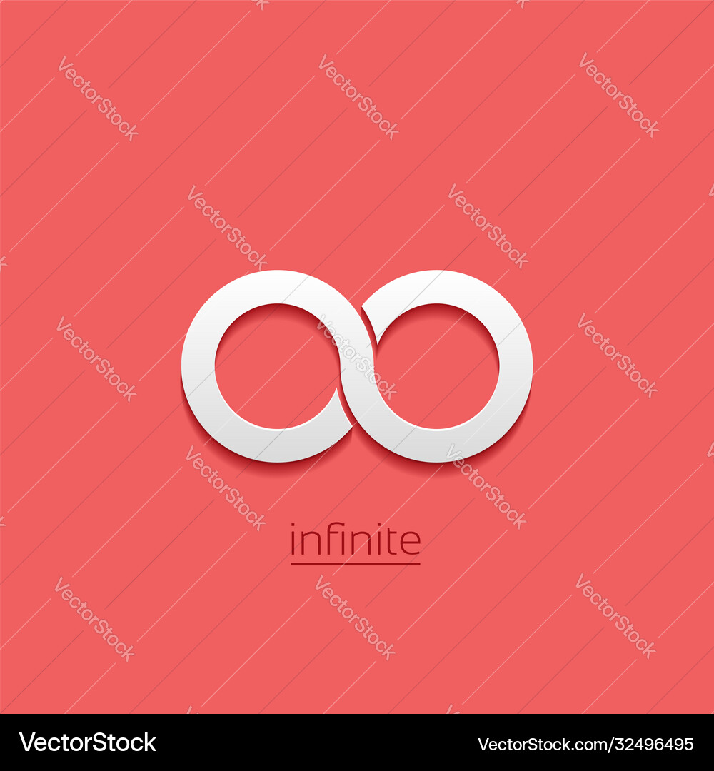 Limitless sign icon infinity symbol isolated on Vector Image
