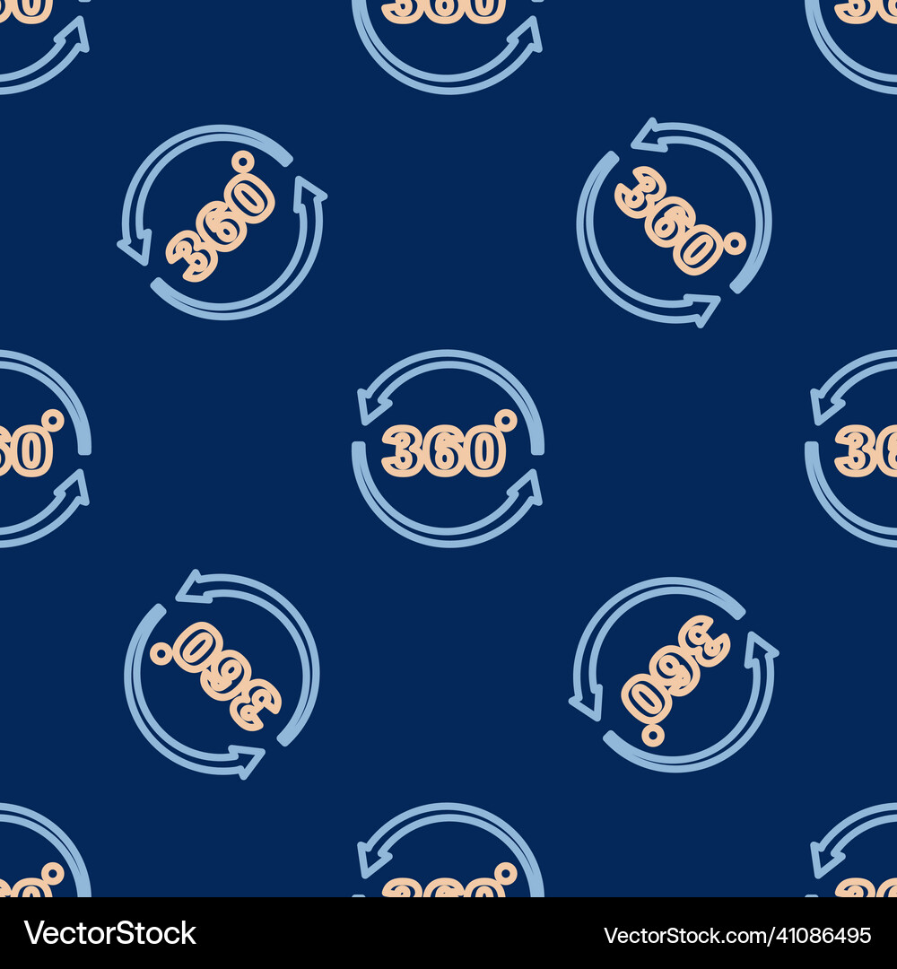 Line 360 degree view icon isolated seamless Vector Image