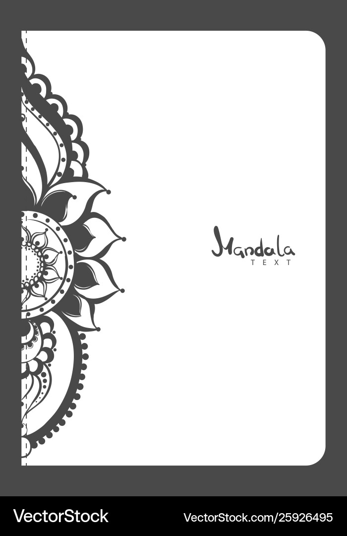 Notebook mehndi pattern Royalty Free Vector Image