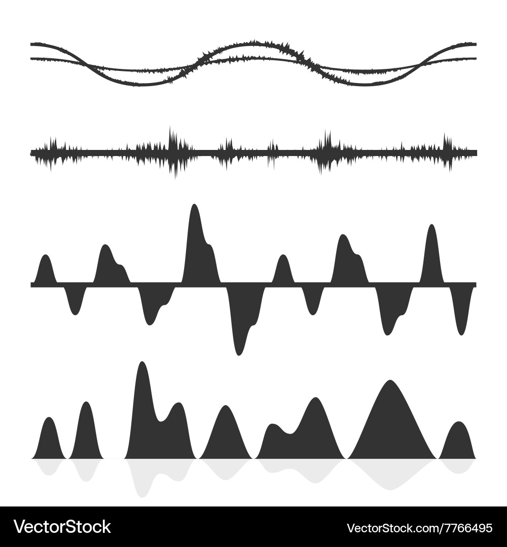 Set of audio scales Royalty Free Vector Image - VectorStock