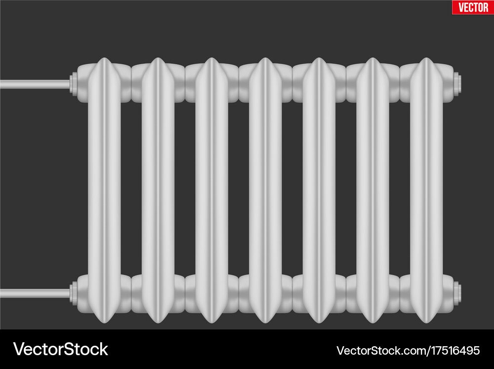 Vintage metal heating radiator Royalty Free Vector Image
