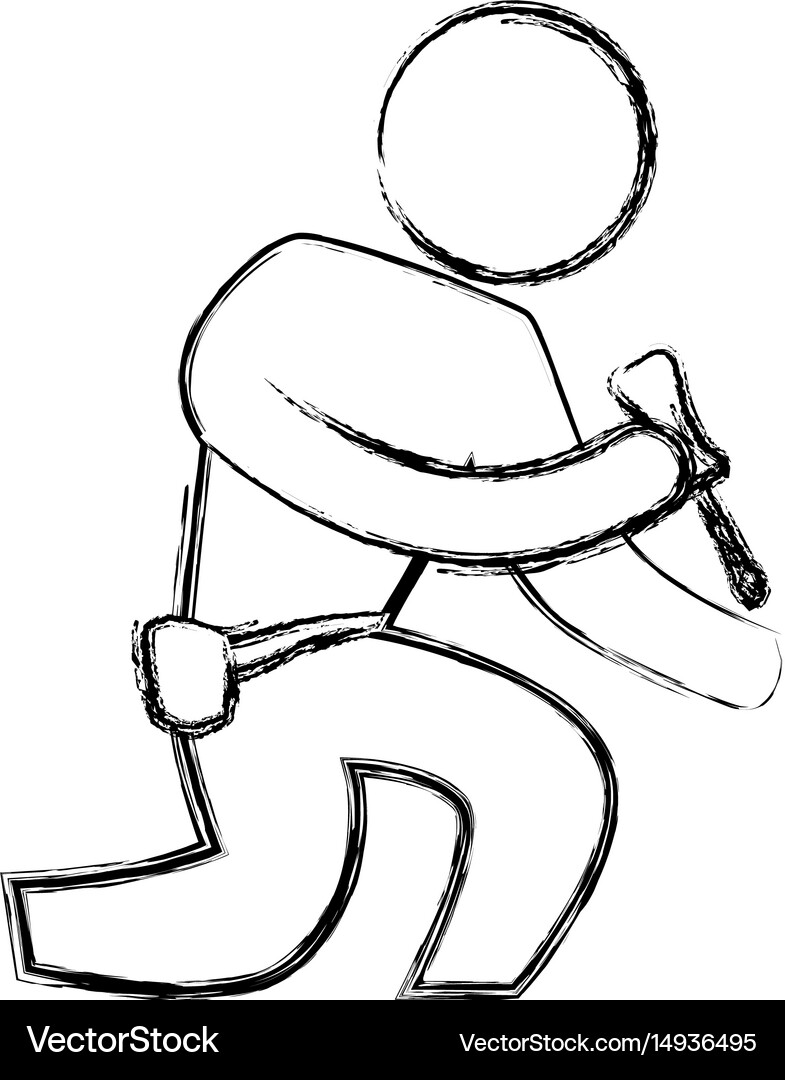 Worker man silhouette Royalty Free Vector Image