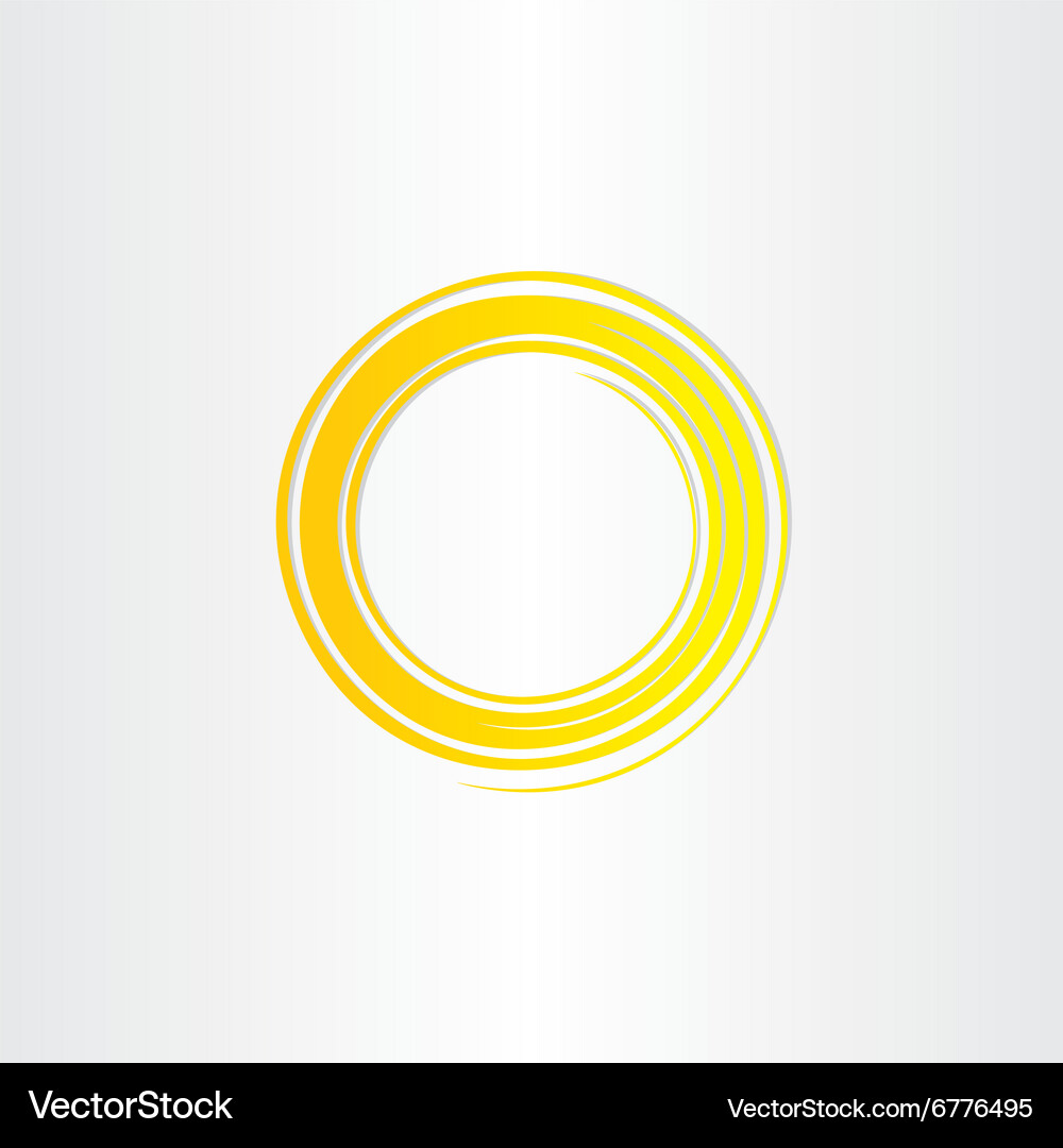 Yellow sun swirl logo icon Royalty Free Vector Image