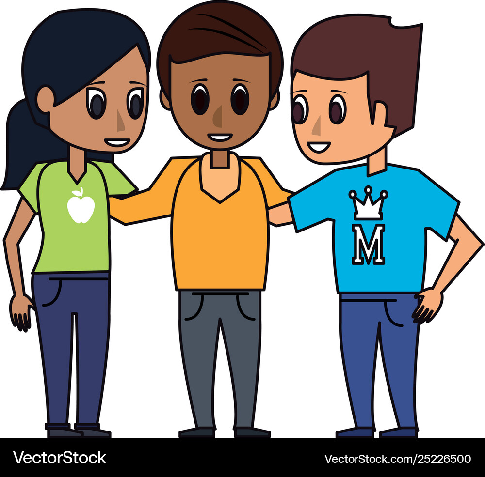 Friends people cartoon Royalty Free Vector Image