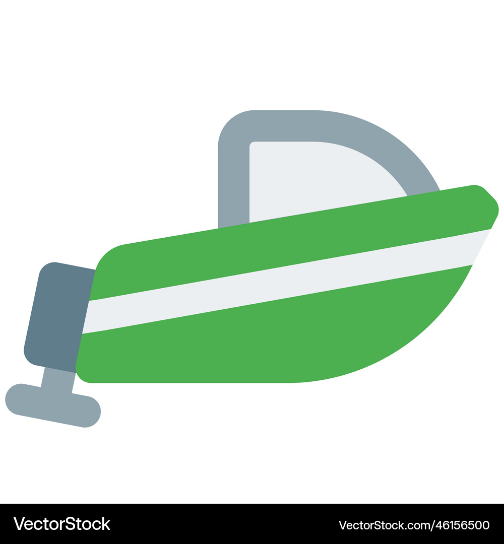 High speed boat with outboard motor Royalty Free Vector