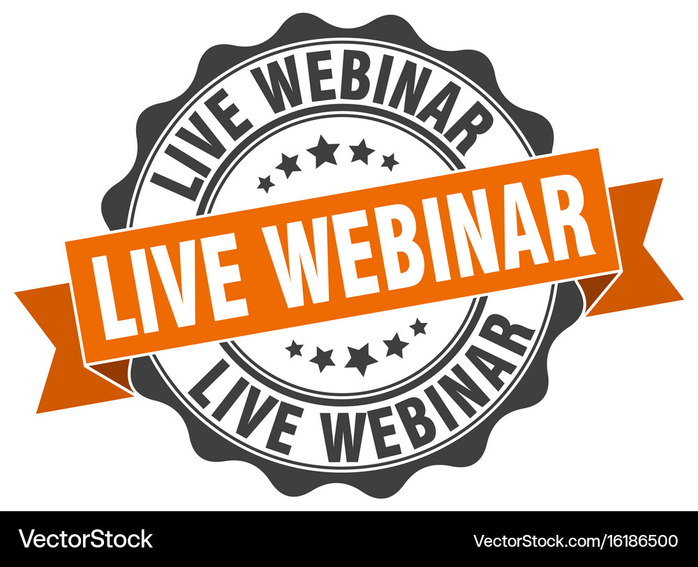 Live webinar stamp sign seal Royalty Free Vector Image