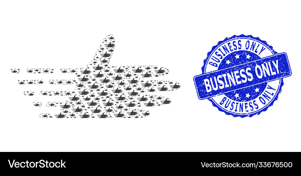 Rubber business only round seal and recursion Vector Image