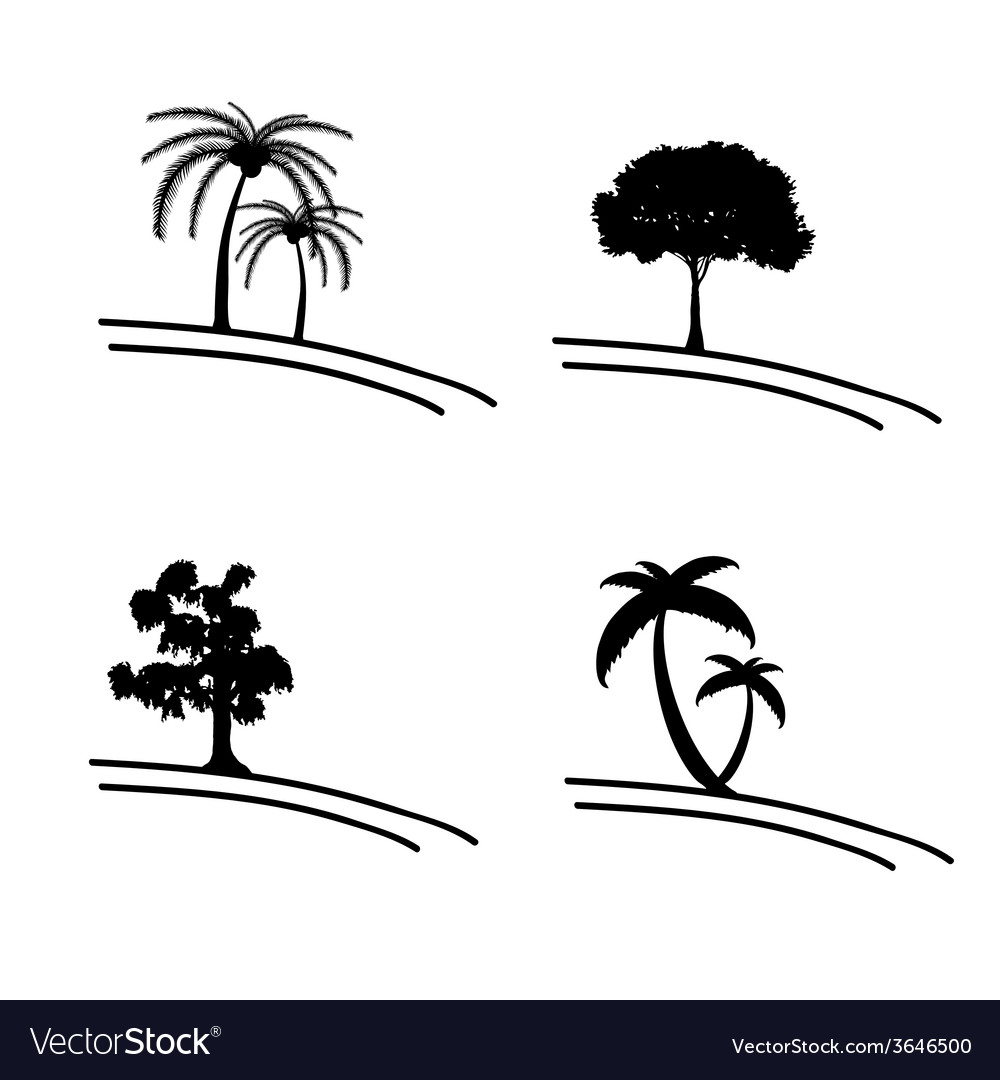 Tree icon and symbol Royalty Free Vector Image