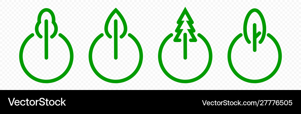 Green energy icon eco power on mode button logo Vector Image