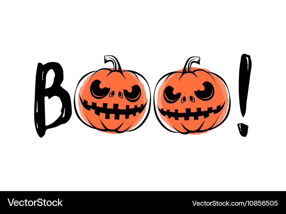 Halloween sound boo Royalty Free Vector Image - VectorStock