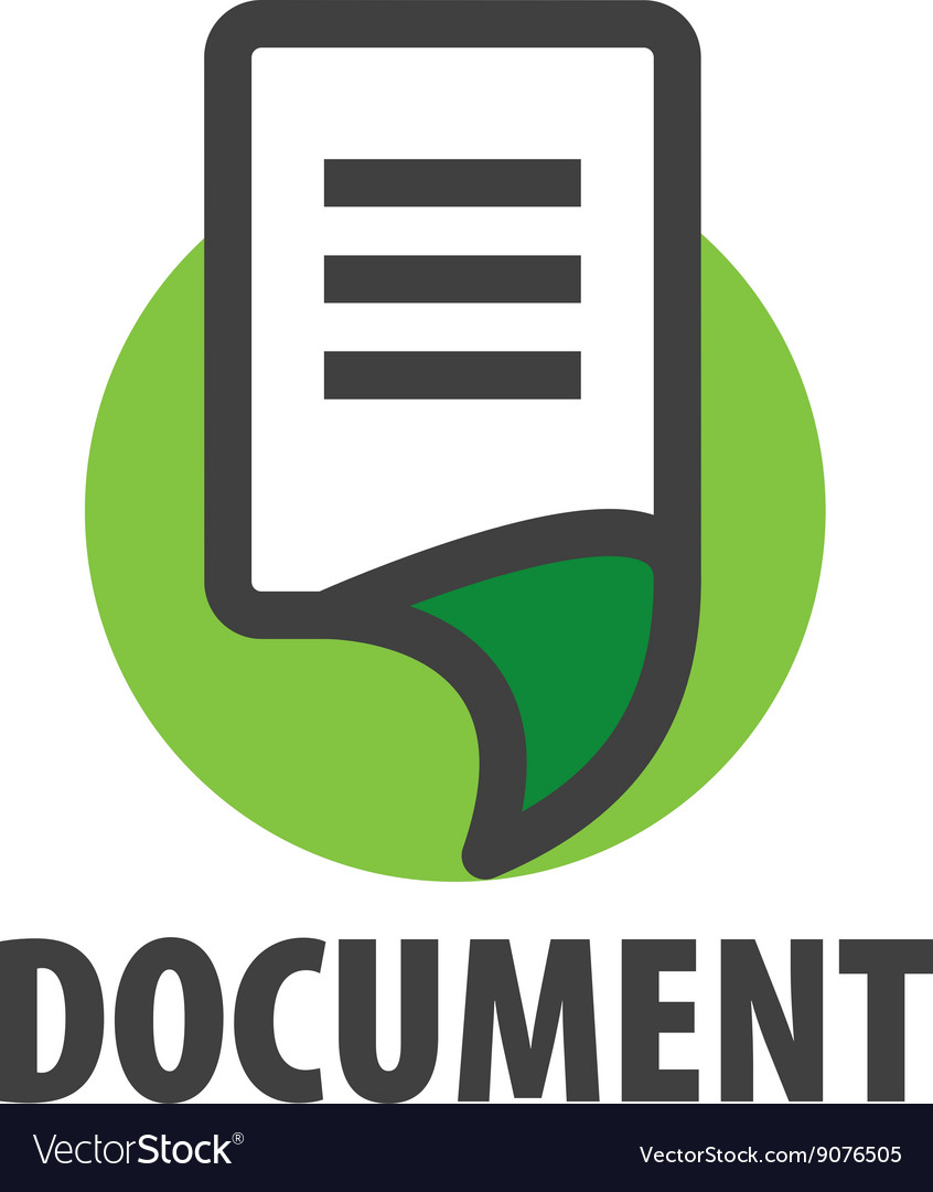 Logo document Royalty Free Vector Image - VectorStock