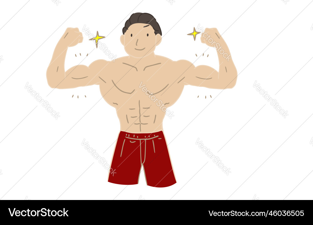 Person material male training bodybuilder Vector Image
