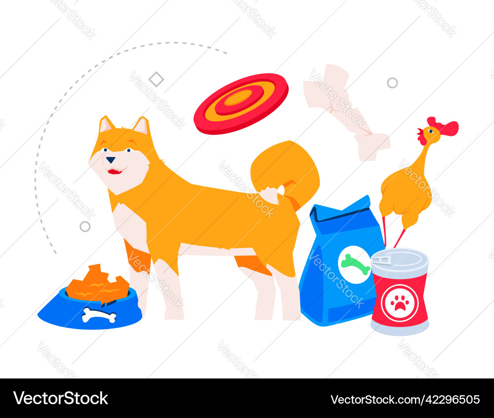 Proper nutrition for your pet - modern colored Vector Image