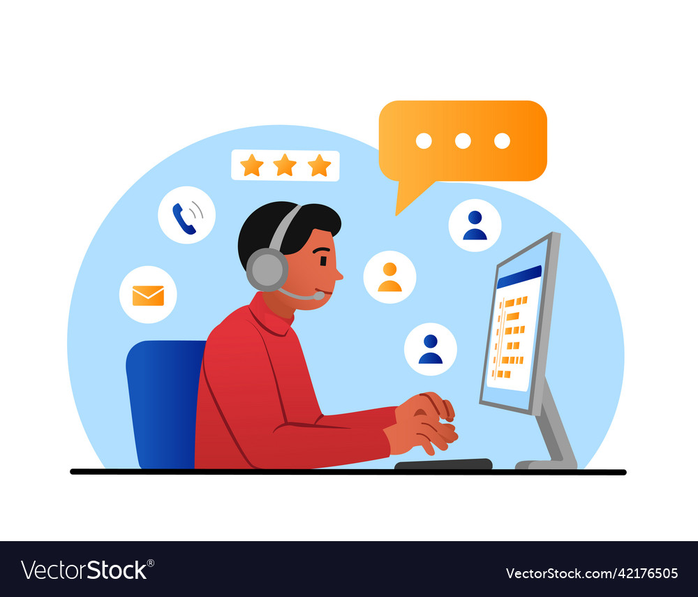 Technical support concept Royalty Free Vector Image