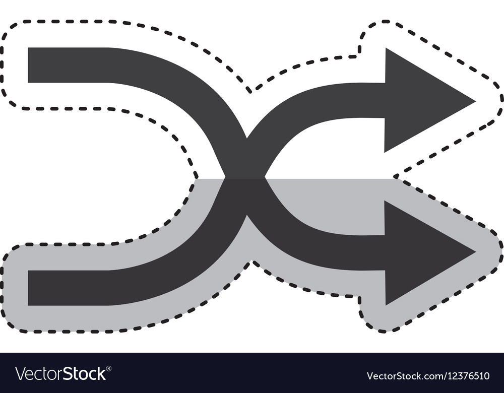 Arrows Change Symbol Isolated Icon Royalty Free Vector Image