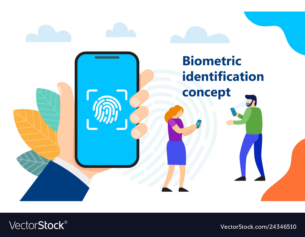 Biometric identification concept Royalty Free Vector Image Biometric identification concept Royalty Free Vector Image